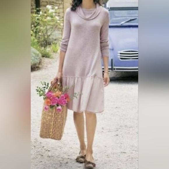 Soft Surroundings | Dresses | Soft Surroundings Cowl Neck Drop Waste ...